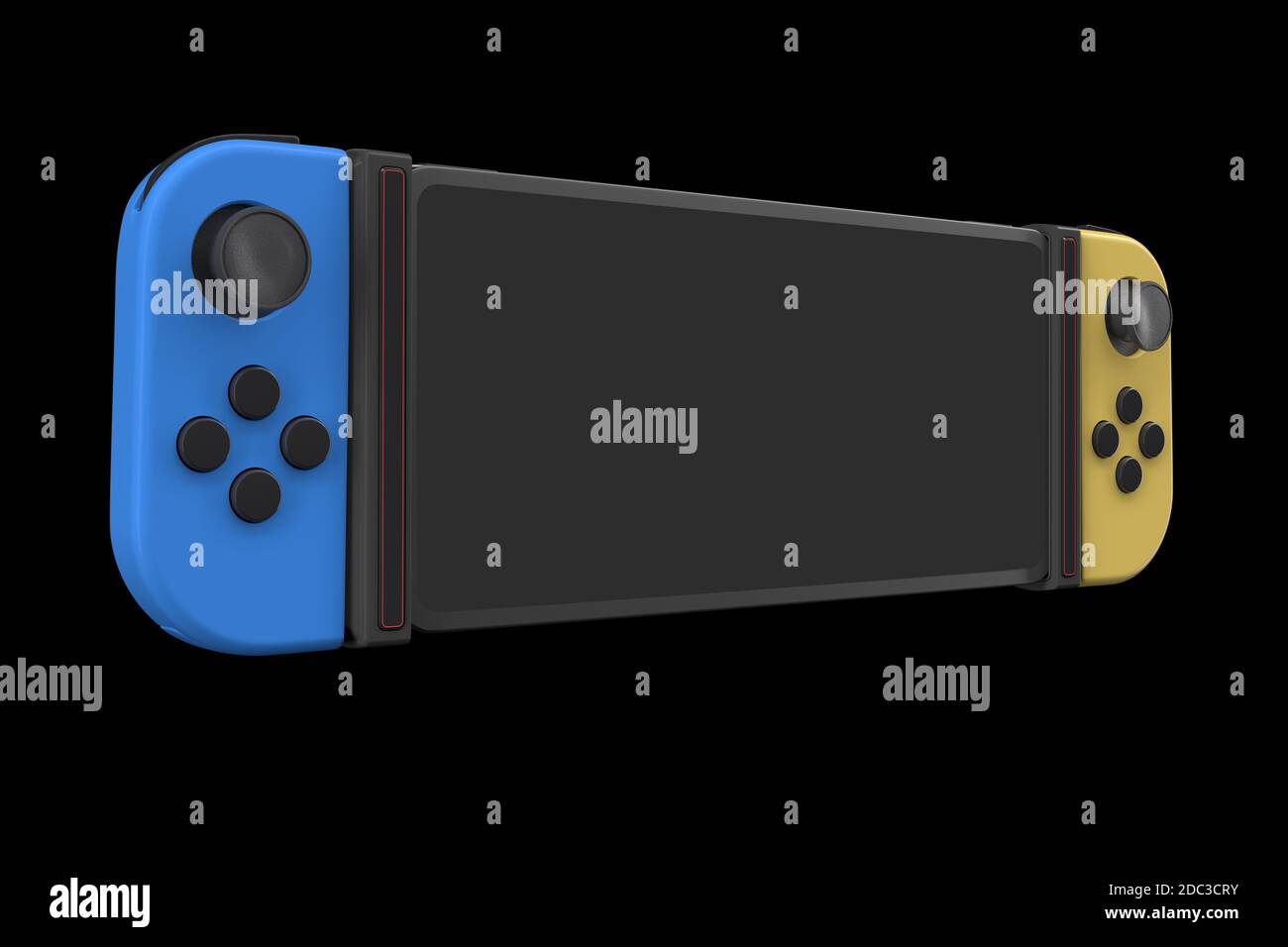 Realistic video game controllers attached to mobile phone isolated on ...