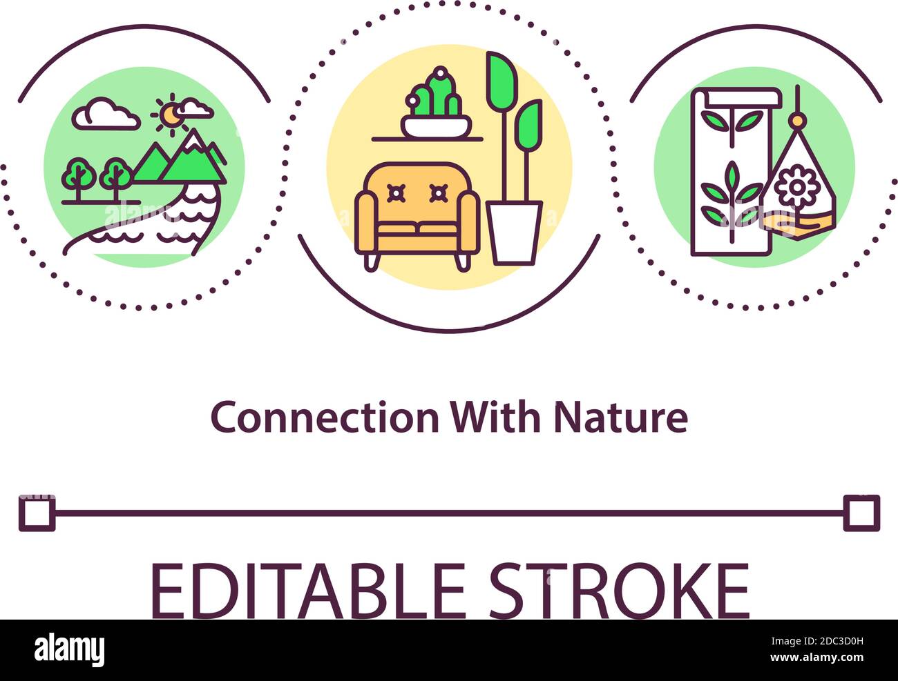 Connection with nature concept icon Stock Vector Image & Art - Alamy