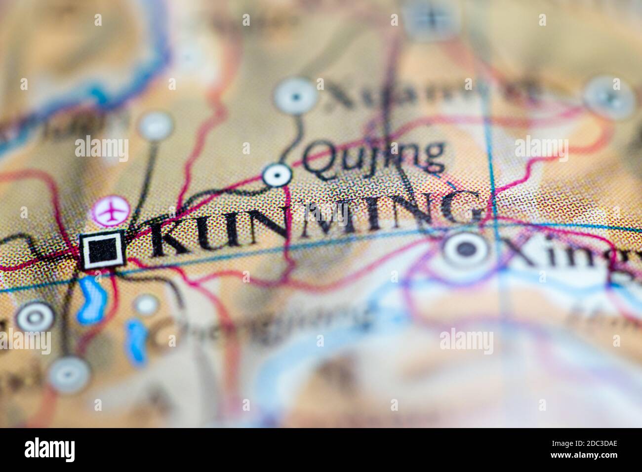 Map of kunming hi-res stock photography and images - Alamy