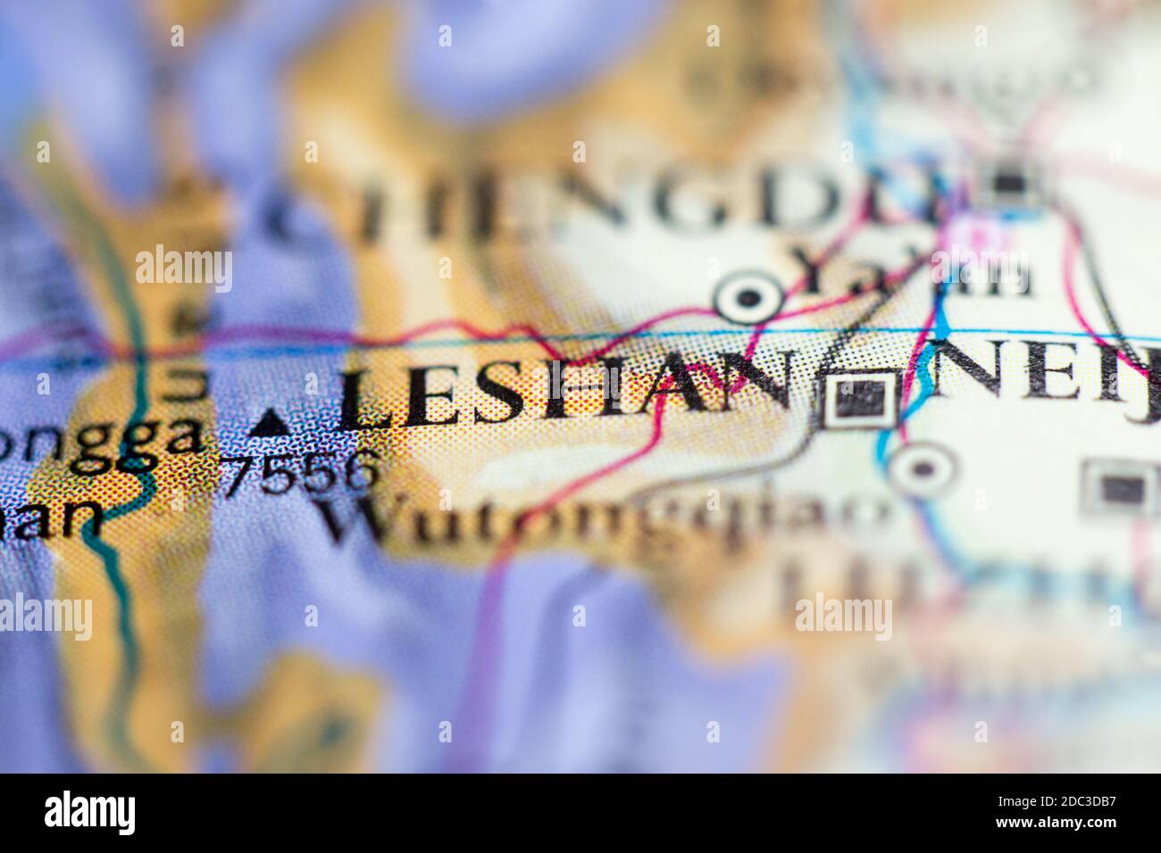 Map of leshan hi-res stock photography and images - Alamy