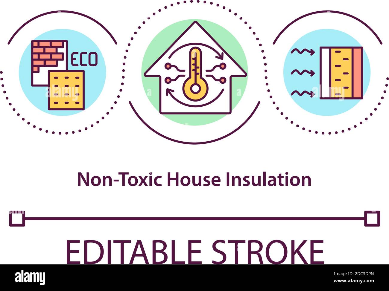 Non toxic house insulation concept icon Stock Vector Image & Art - Alamy