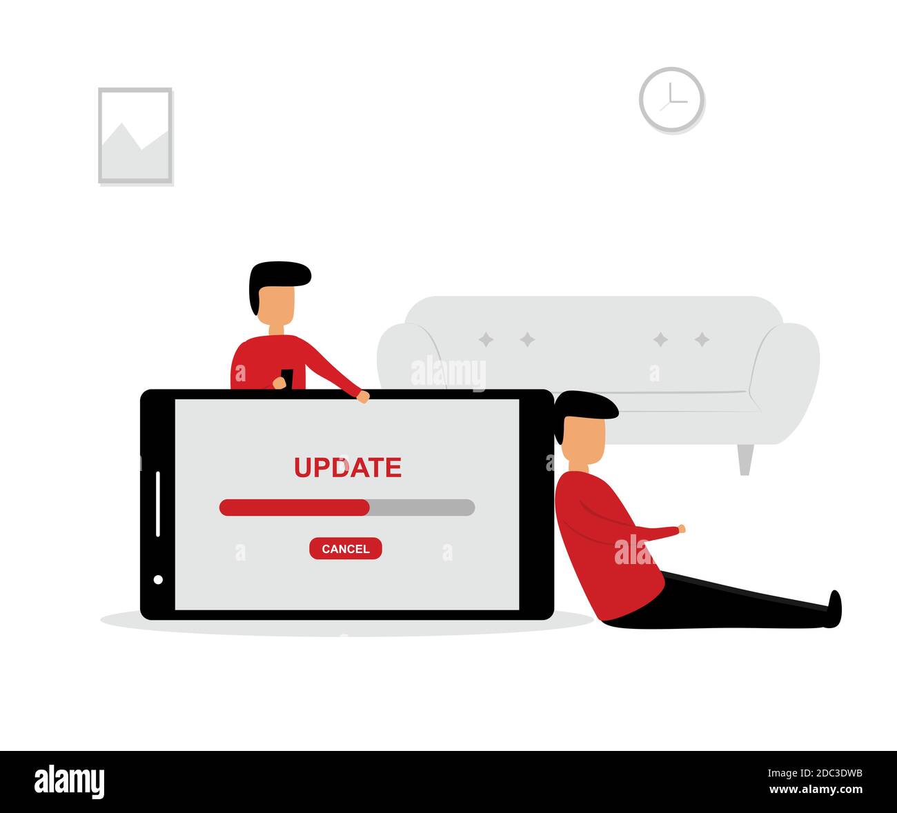 People waiting for updates design Stock Vector Image & Art - Alamy