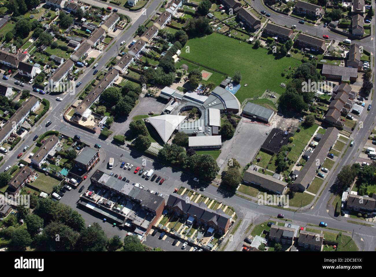 aerial view of Northbourne C Of E Primary School, Didcot, Oxfordshire ...
