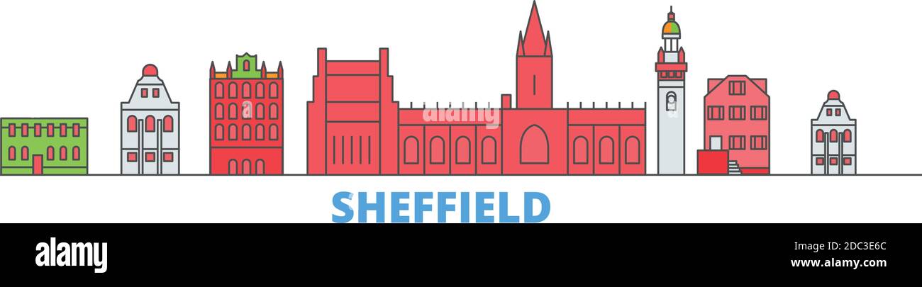 Sheffield city skyline silhouette vector hi-res stock photography and ...