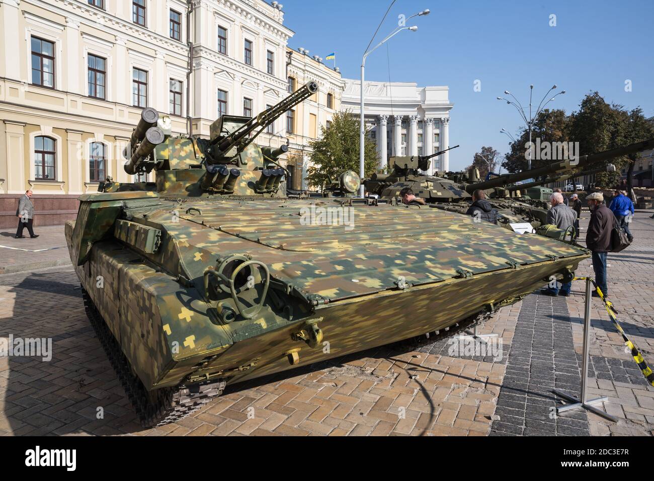 KIEV, UKRAINE - Oct 16, 2015: Power of Unbroken. Exhibition of military ...