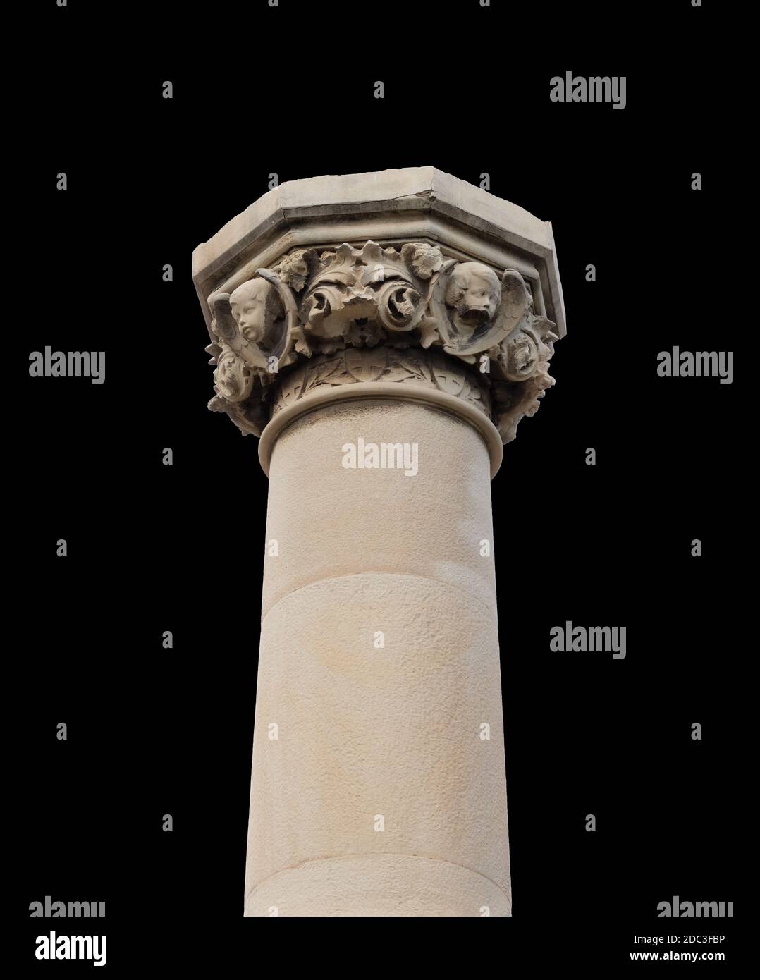 Elements of architectural decorations of buildings, columns and ...