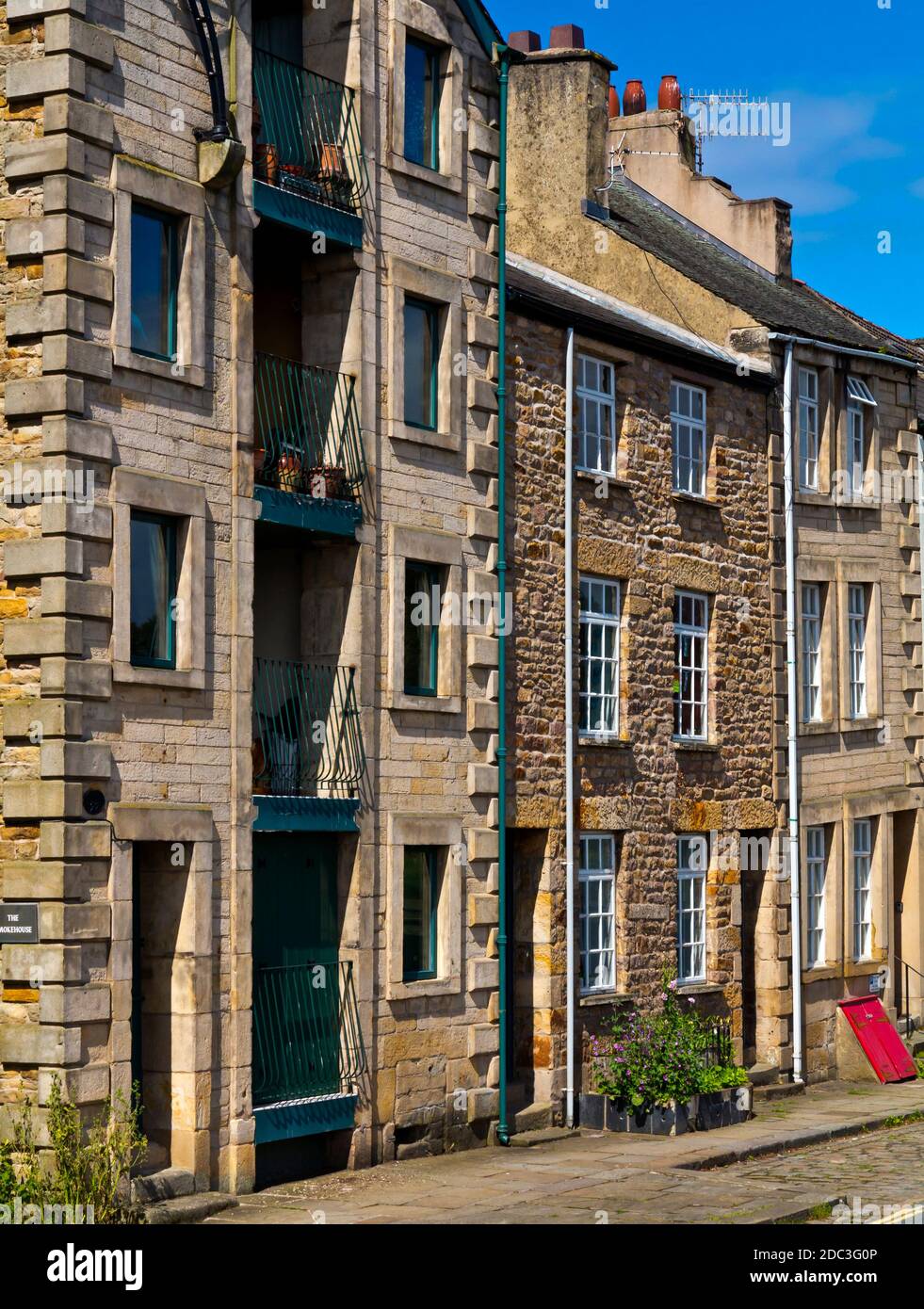 Historic buildings in St George's Quay Lancaster Lancashire England UK ...