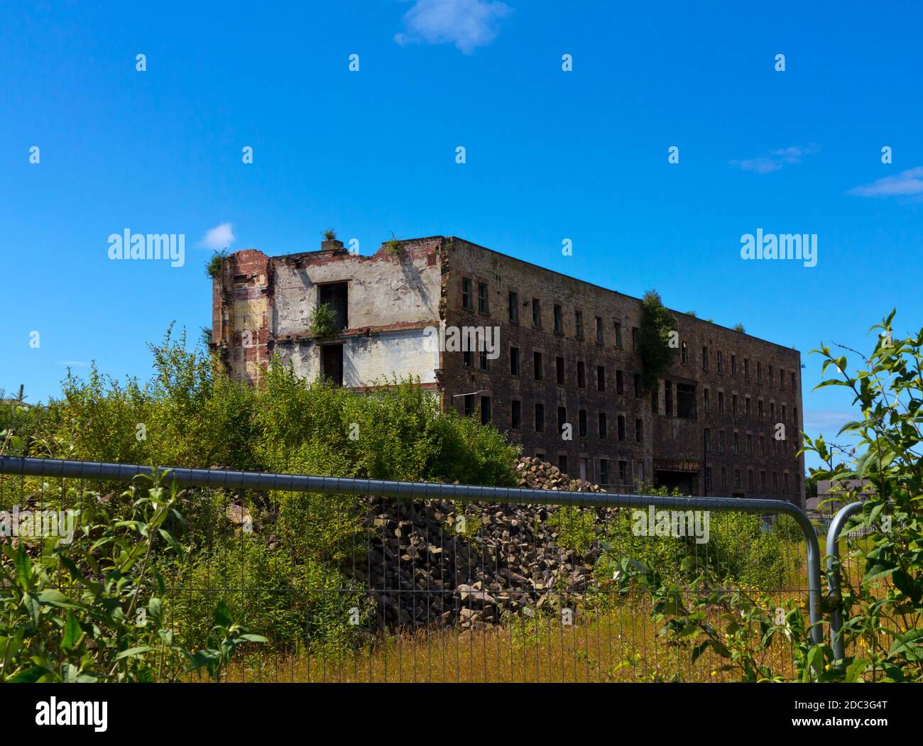 Old factory building near to the River Lune in Lancaster Lancashire ...