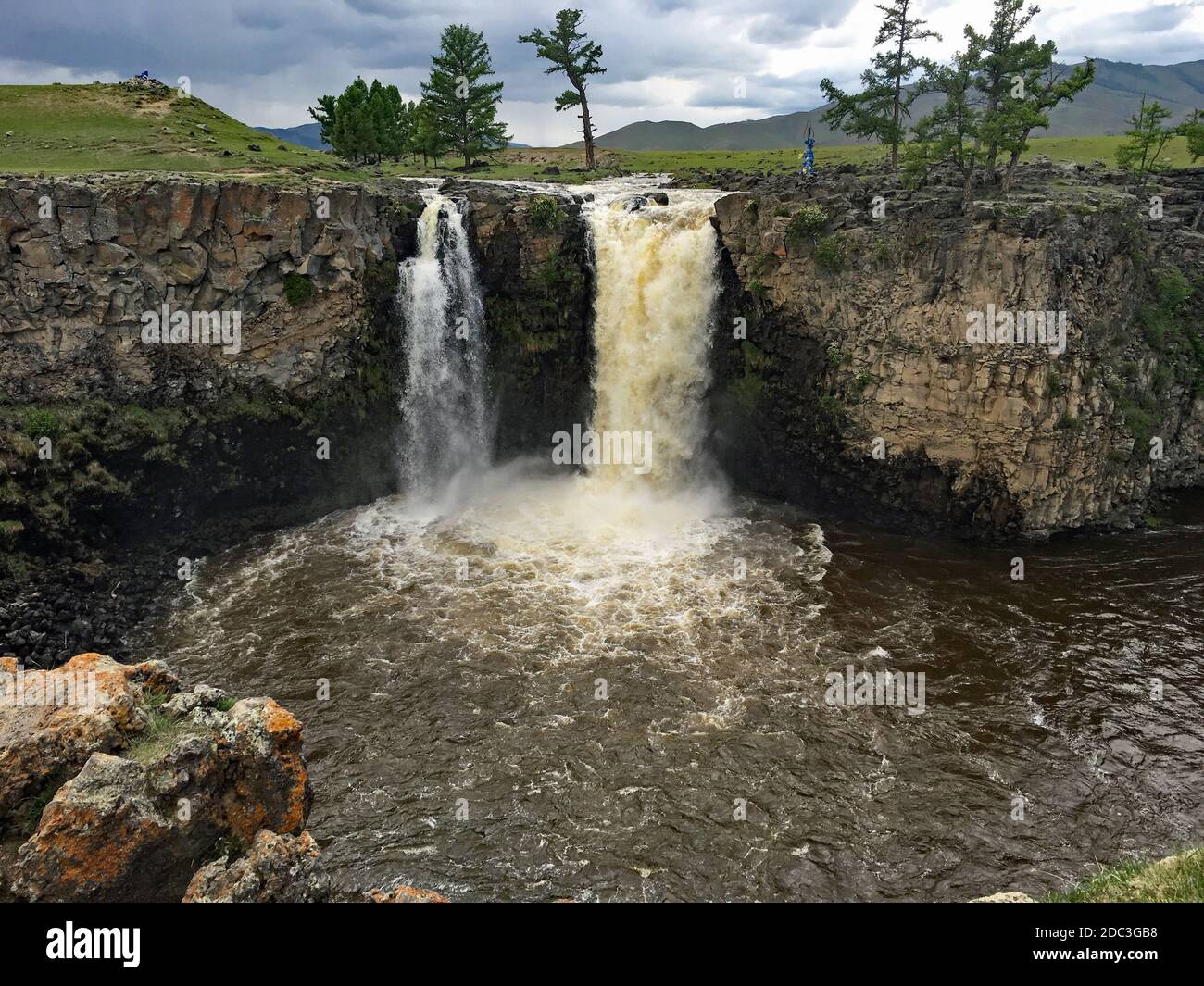 Waterfall in Mongolia Stock Photo - Alamy