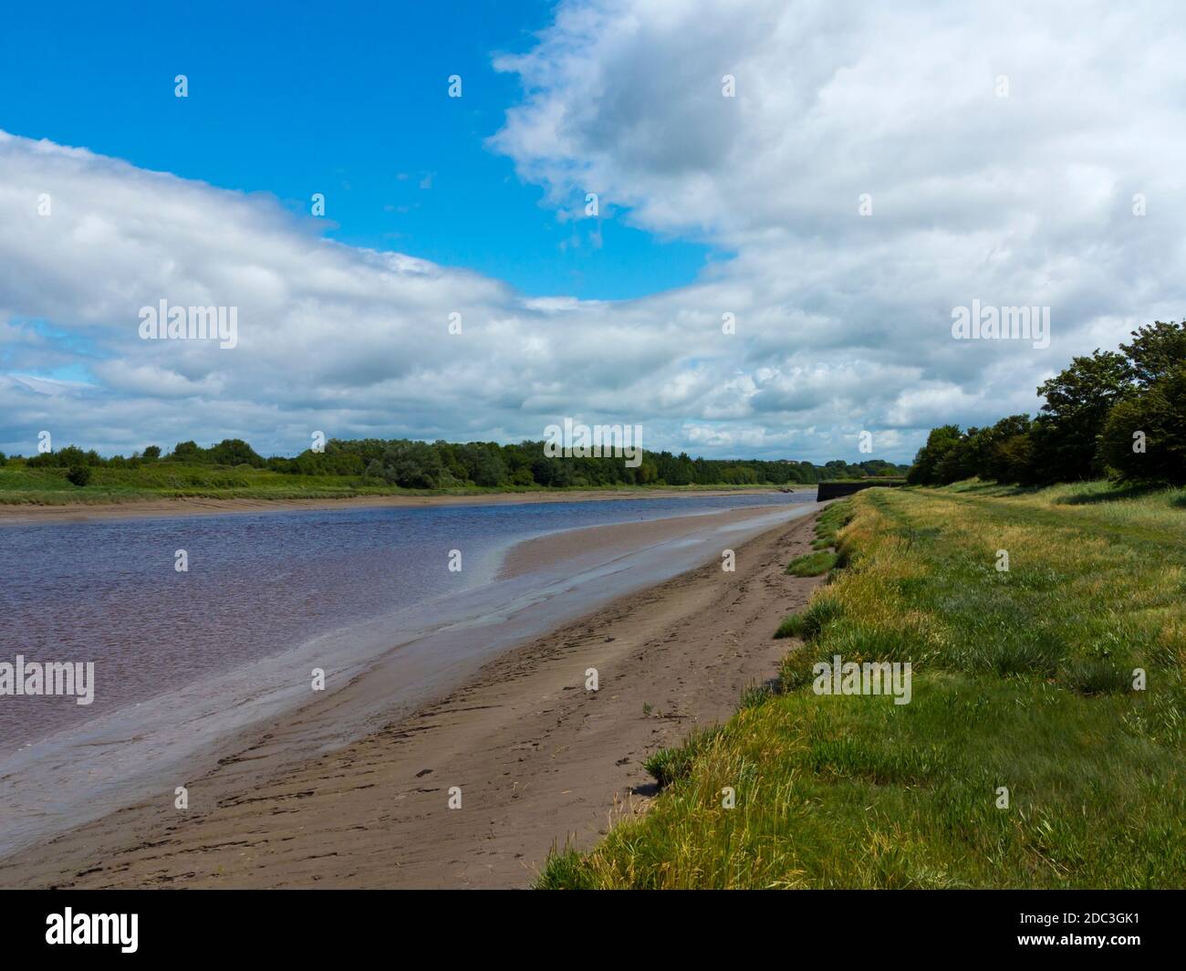 The River Lune in Lancaster a city in Lancashire north west England UK ...