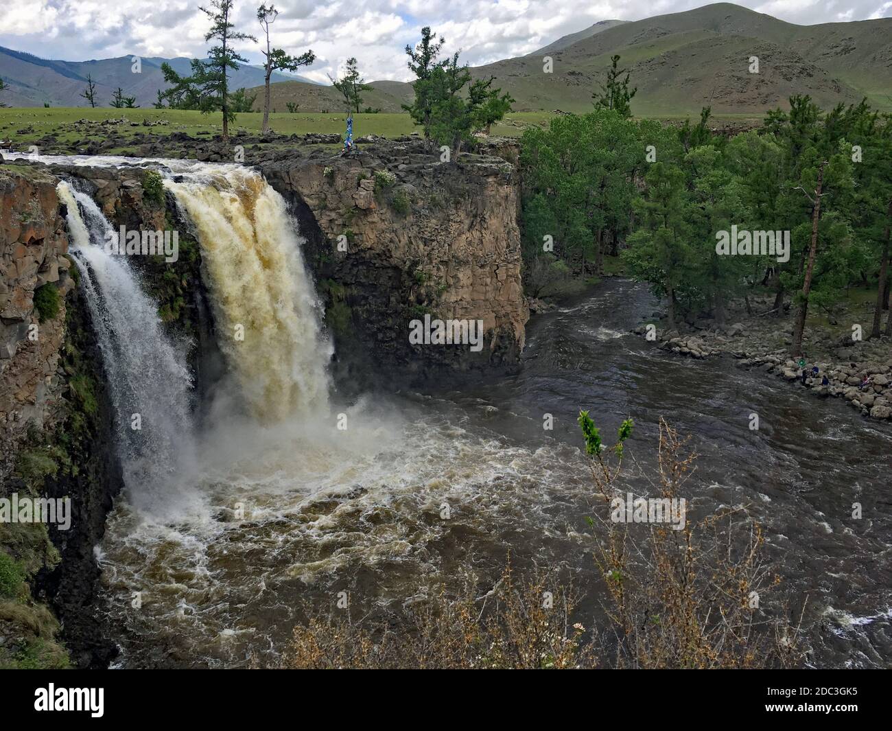 Waterfall in Mongolia Stock Photo - Alamy