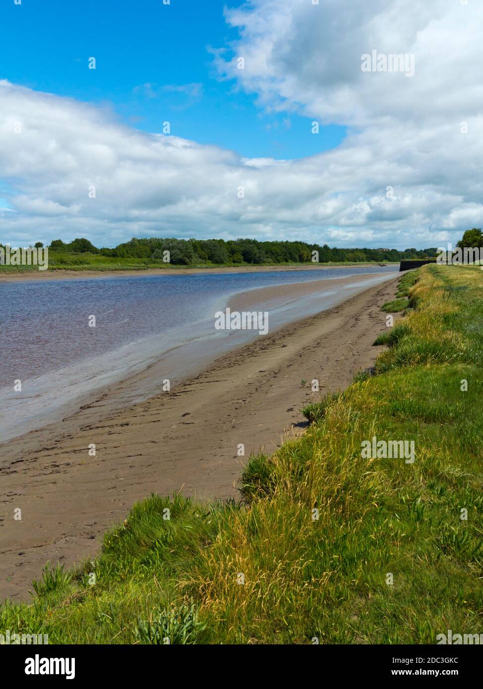 The River Lune in Lancaster a city in Lancashire north west England UK ...