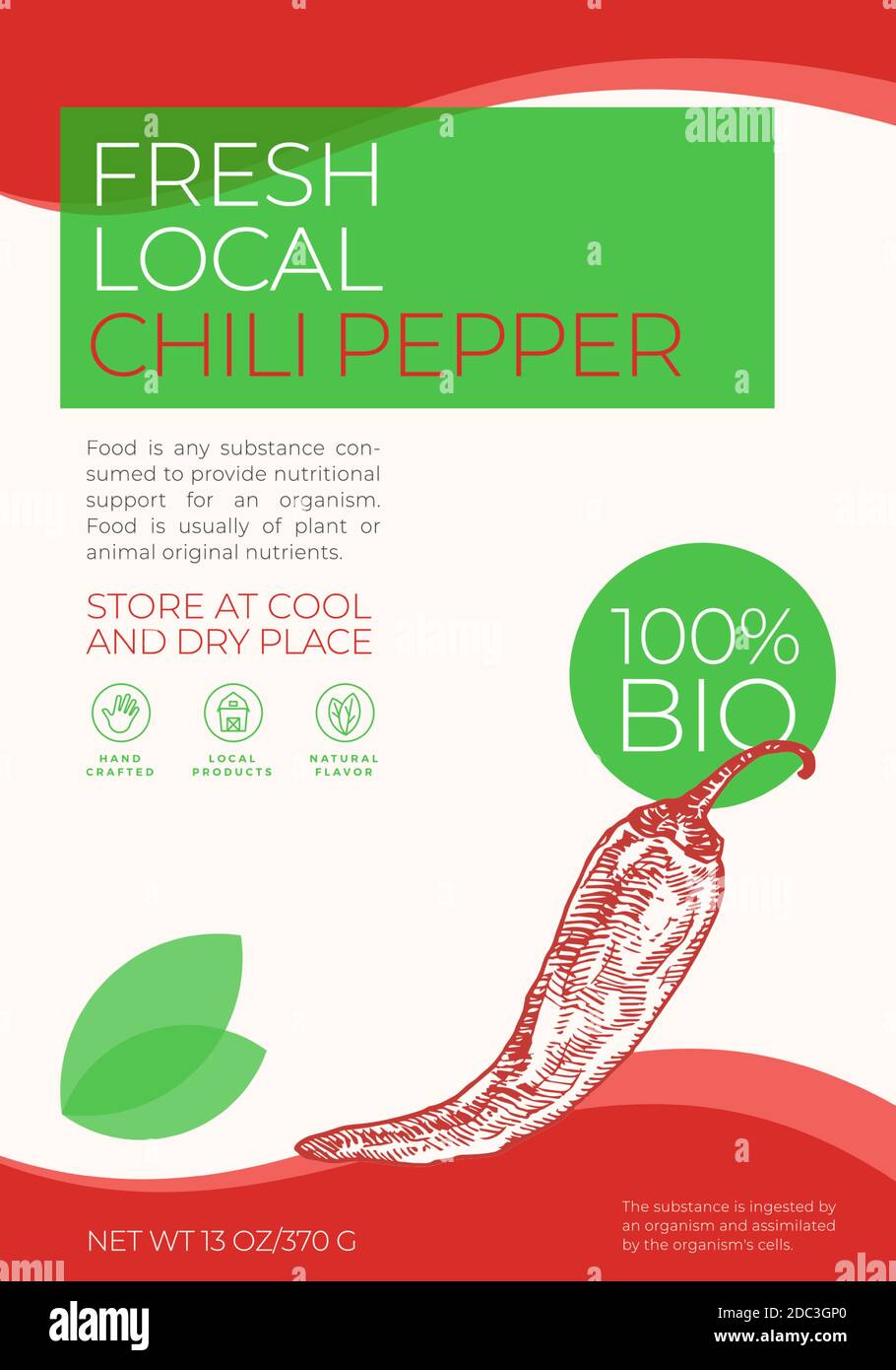 Fresh Local Vegetables Label Template. Abstract Vector Packaging Design ...