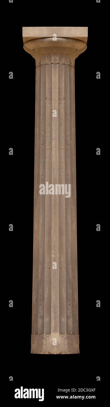 Elements of architectural decorations of buildings, columns and tops ...