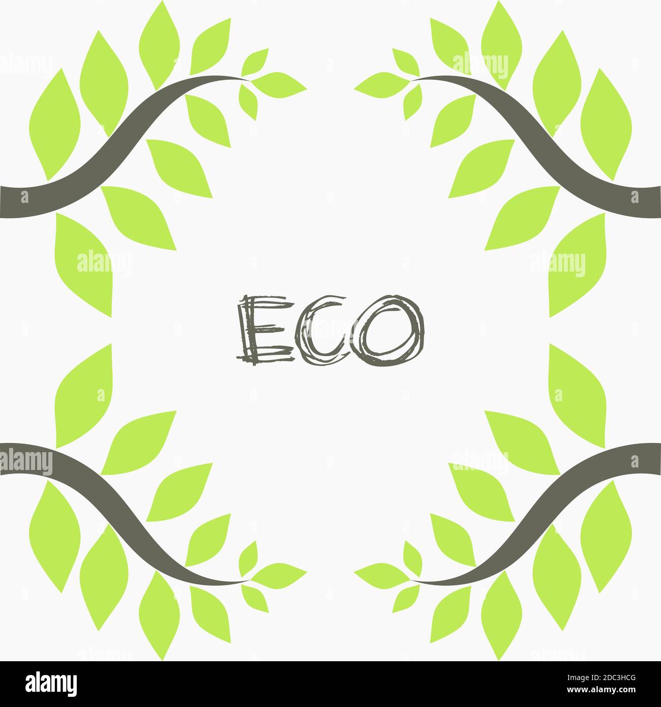 Tree branches eco vector border Stock Vector Image & Art - Alamy