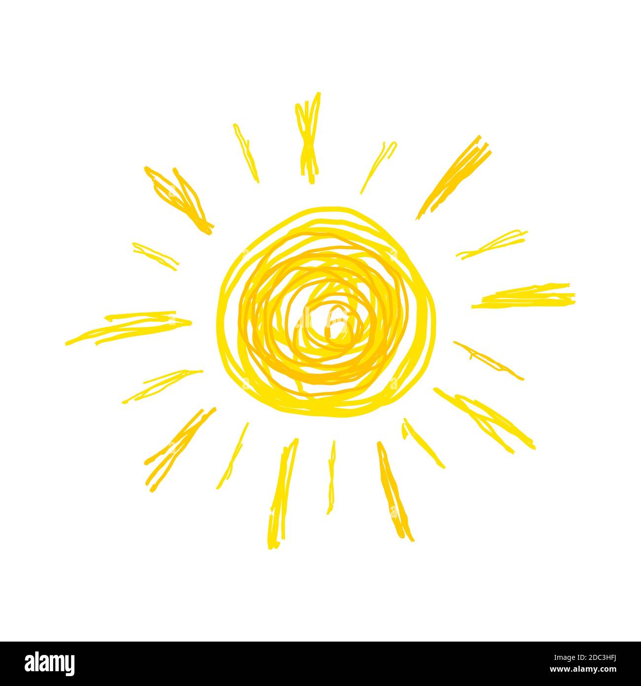 Sun doodle drawing illustration Stock Vector Image & Art - Alamy