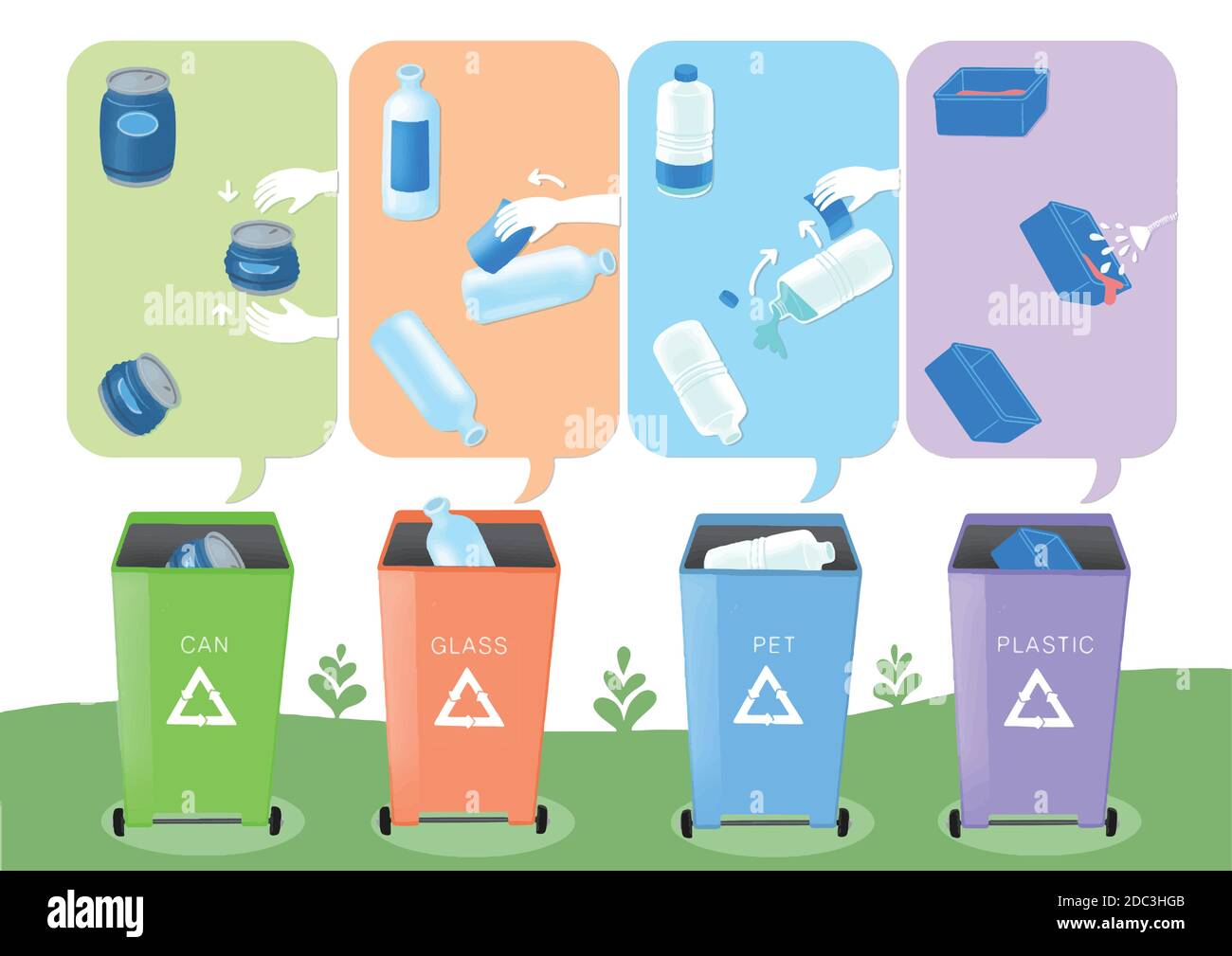 Plastic waste reduction Stock Vector Images - Alamy