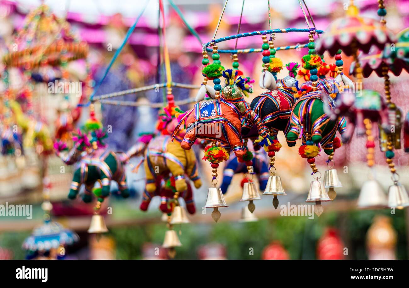 Colorful handmade Rajasthani Puppets (Kathputli) have been displayed on ...