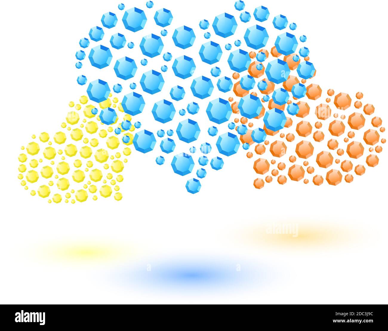 Orange yellow crystals Stock Vector Images - Alamy