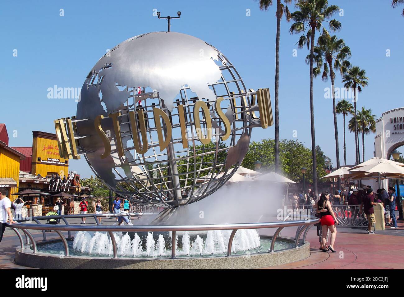 Close up view of Universal Studios Hollywood in Los Angeles. USA Stock ...