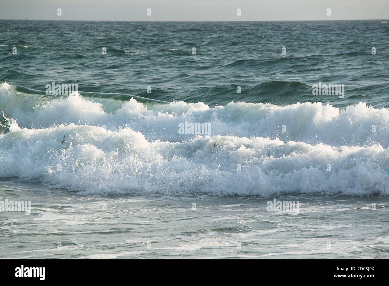 Pacific ocean coast line on sky background. Beautiful nature ...