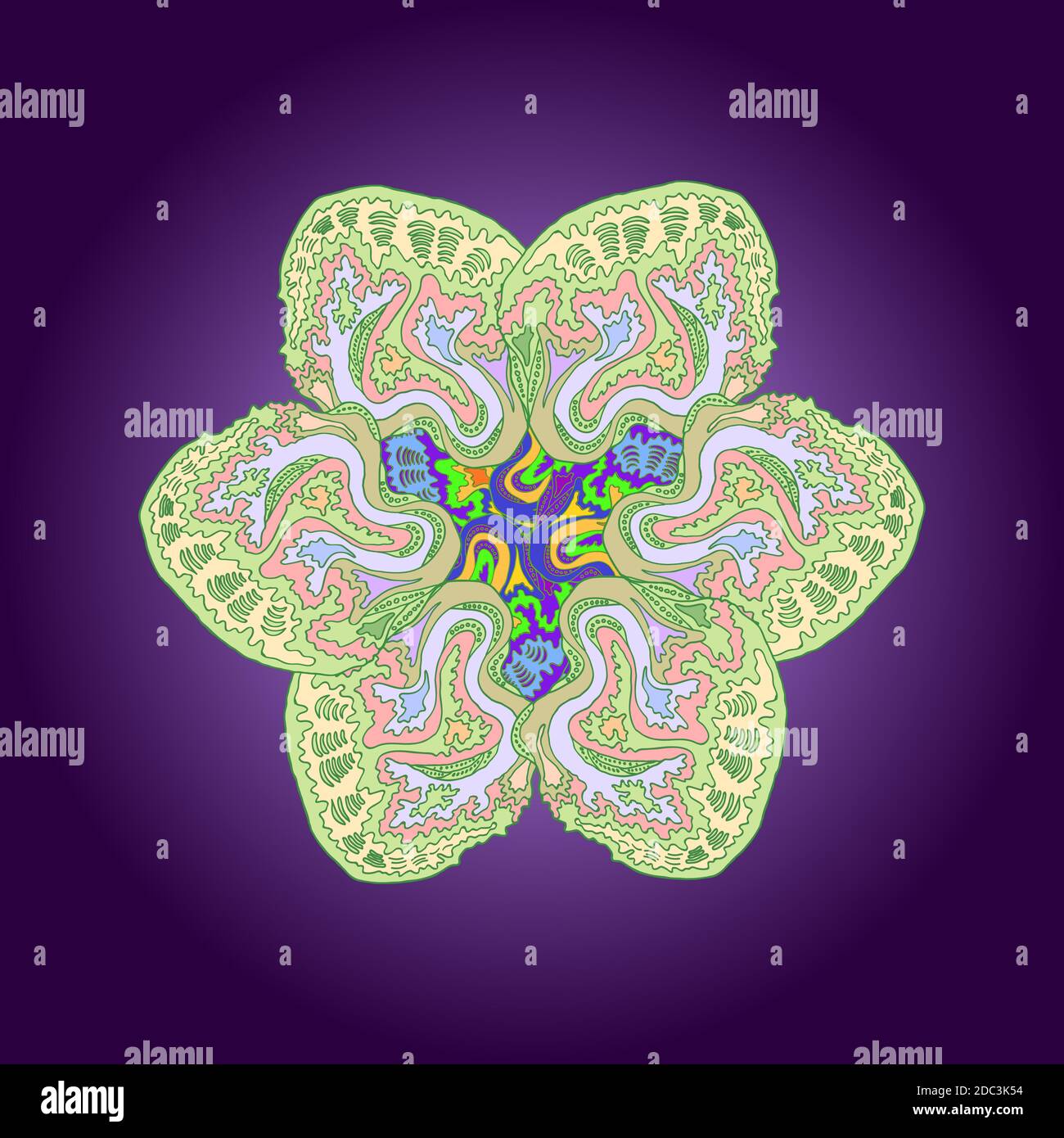 Ornamental coloured lace pattern, background with many details Stock ...