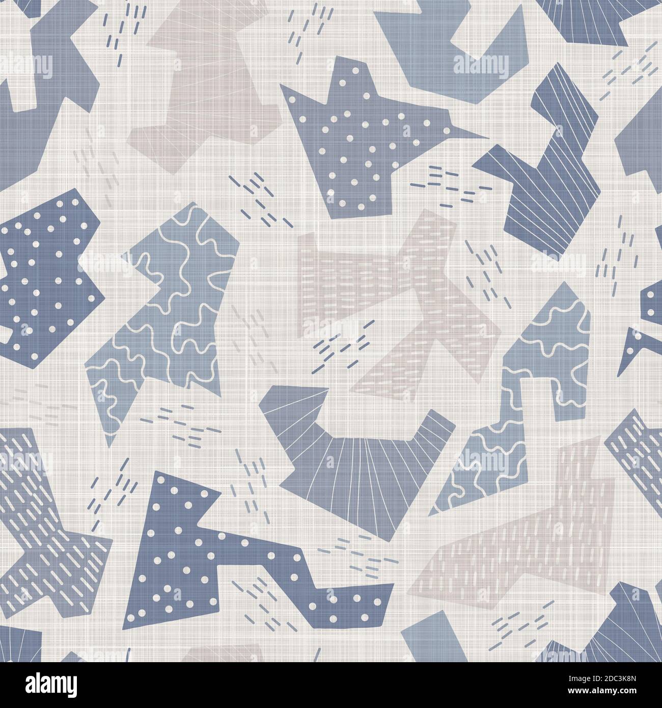Seamless french farmhouse linen geometric block print background ...
