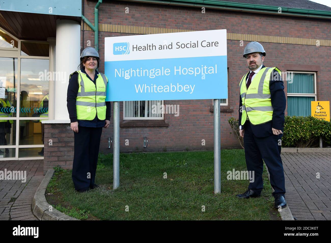Northern Ireland Health Minister Robin Swann with chief nursing officer ...