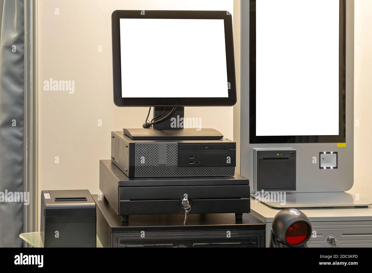 Restaurant Till Pos Terminal Smart System Cash Drawer Stock Photo - Alamy