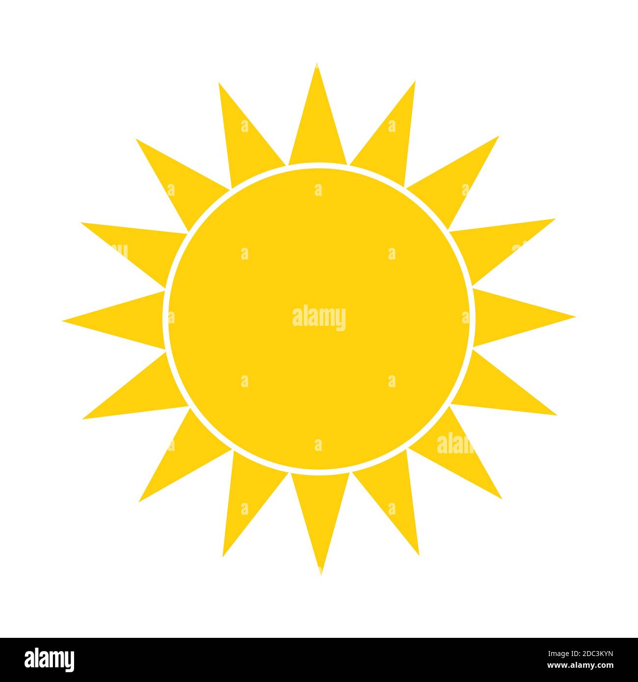 Simple sun icon. Vector illustration Stock Vector Image & Art - Alamy