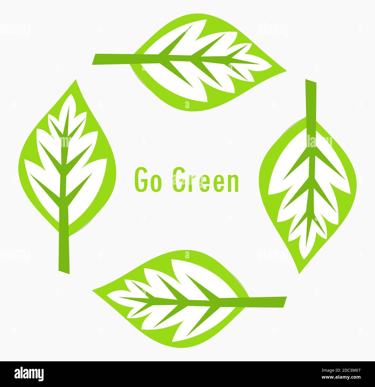 Green leaves vector Stock Vector Image & Art - Alamy