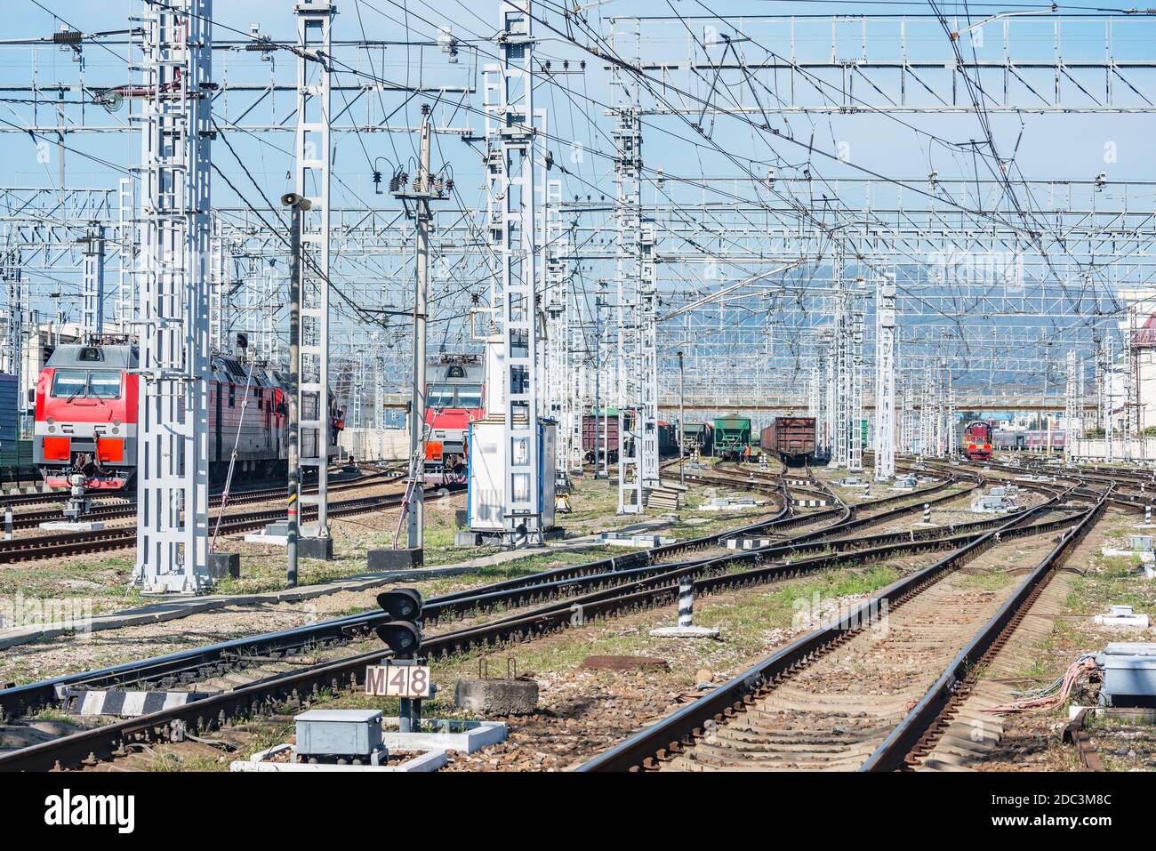 Day view of Adler railway station. Sochi. Russia Stock Photo - Alamy