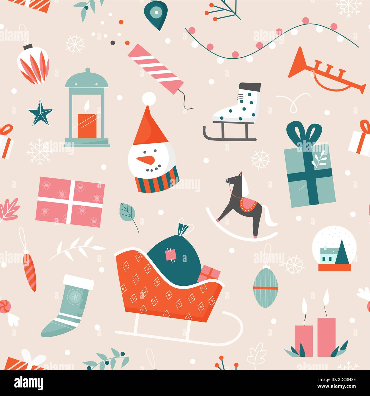 Santa hat sweet candy Stock Vector Images - Alamy