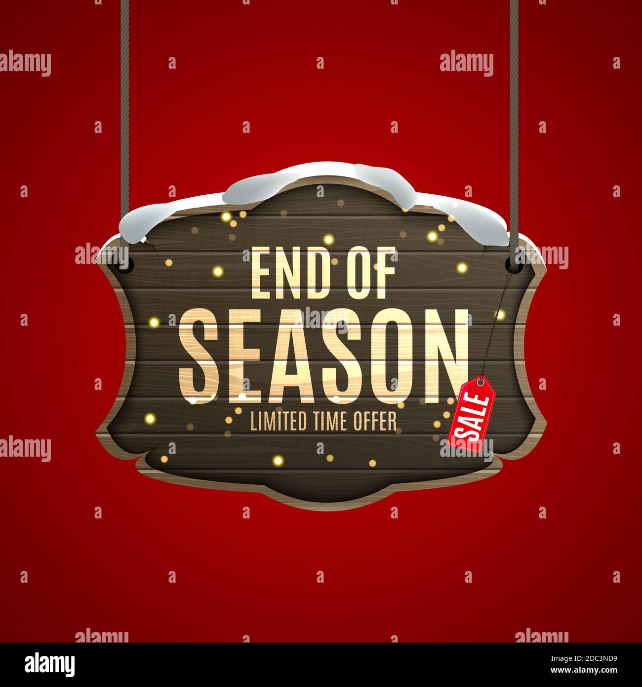 End of Winter Sale Background, Discount Coupon Template. Illustration ...