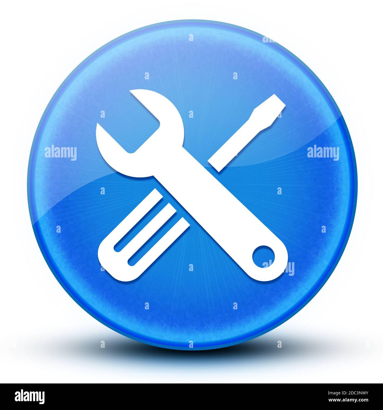 Tools eyeball glossy blue round button abstract illustration Stock ...