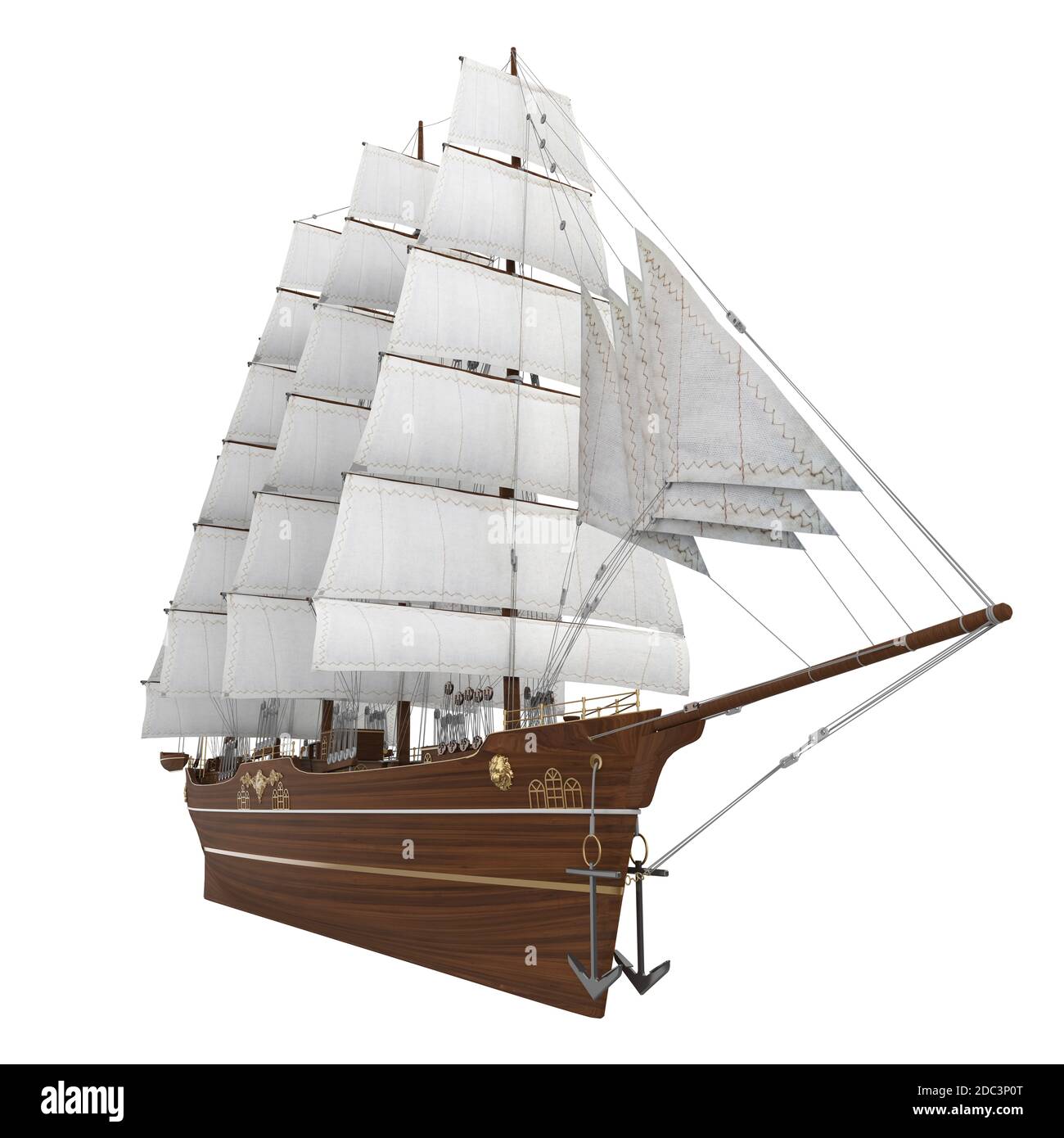 Sail Ship Isolated Stock Photo - Alamy