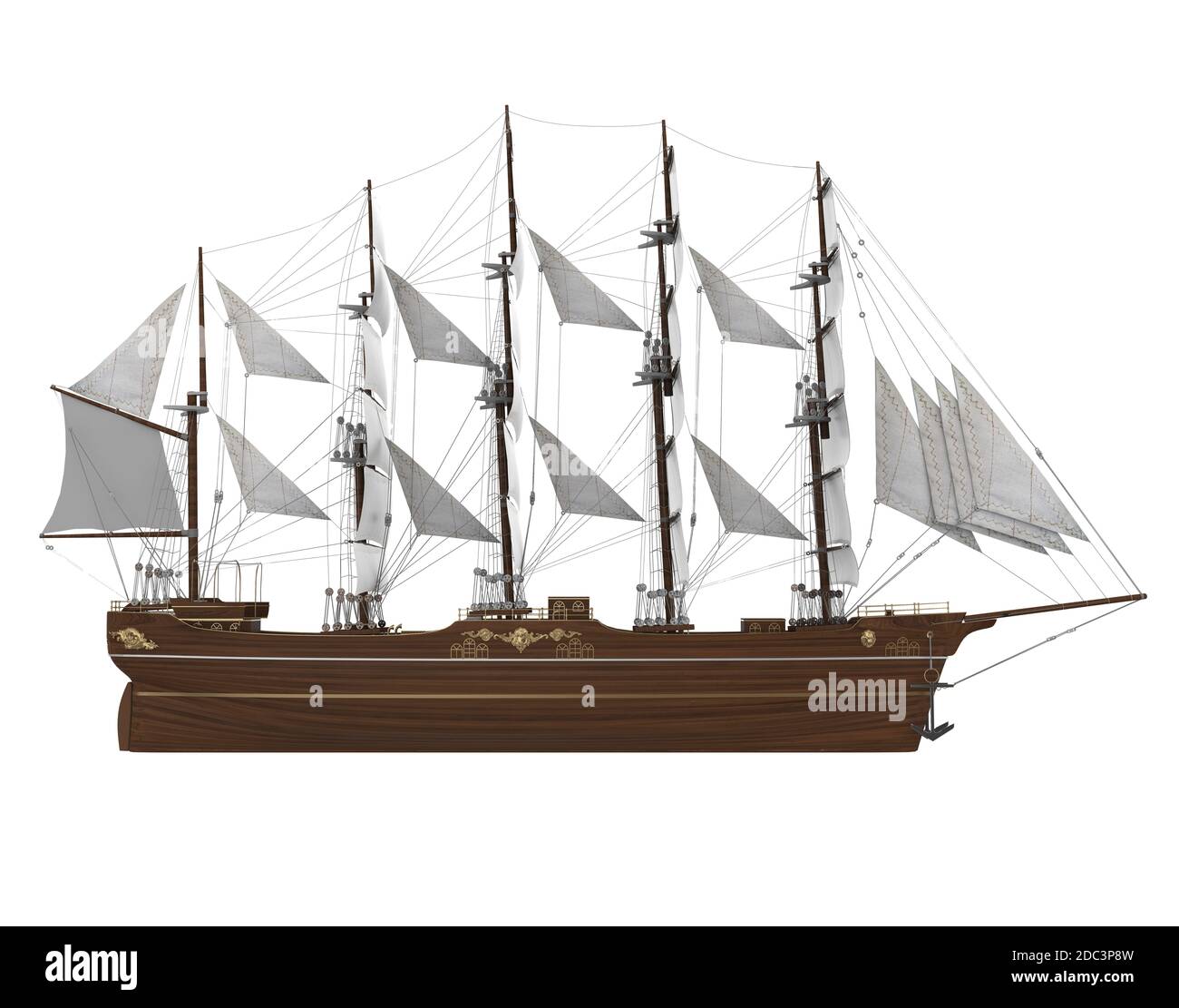 Sail Ship Isolated Stock Photo - Alamy