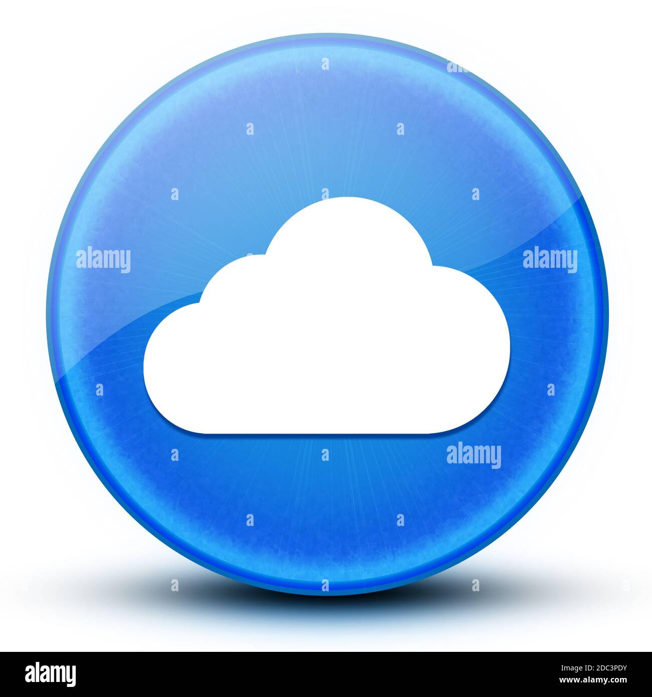 Cloud eyeball glossy blue round button abstract illustration Stock ...