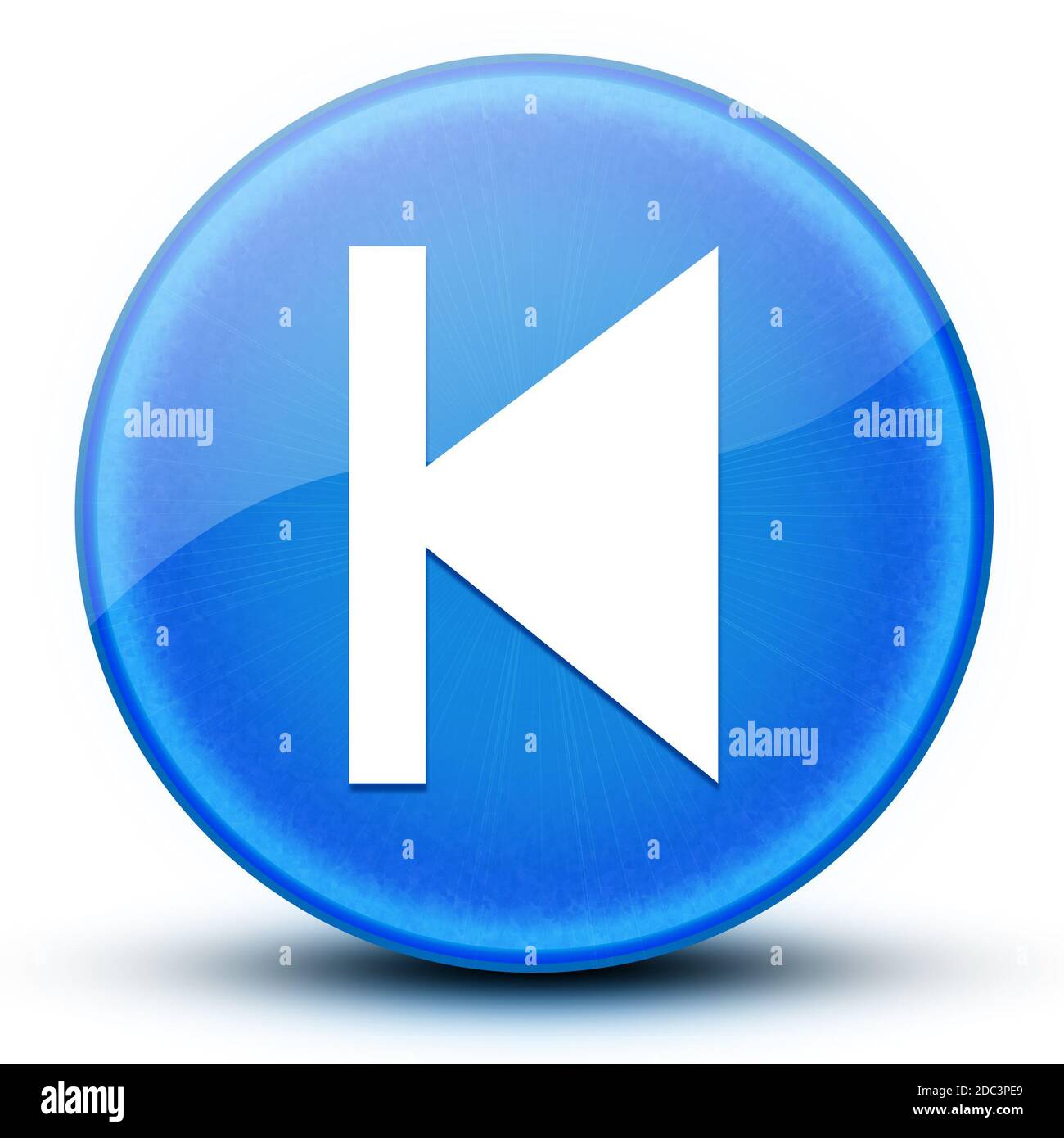 Previous track eyeball glossy blue round button abstract illustration ...