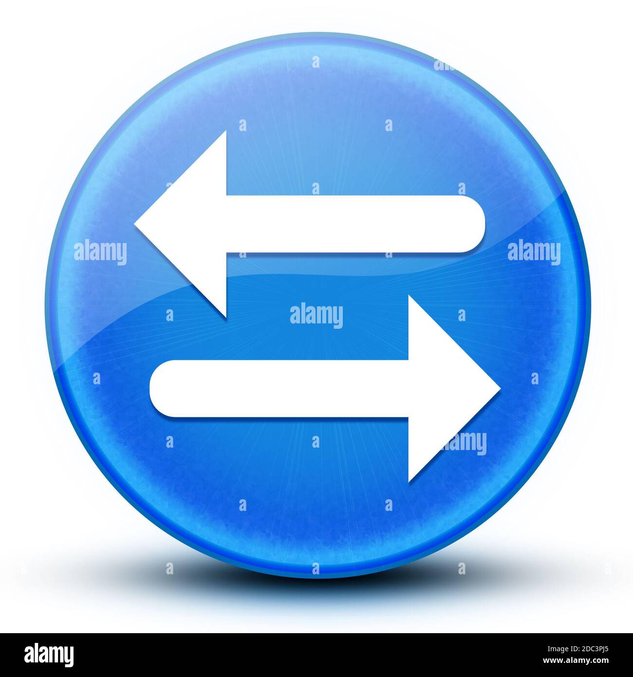 Transfer arrow eyeball glossy blue round button abstract illustration ...