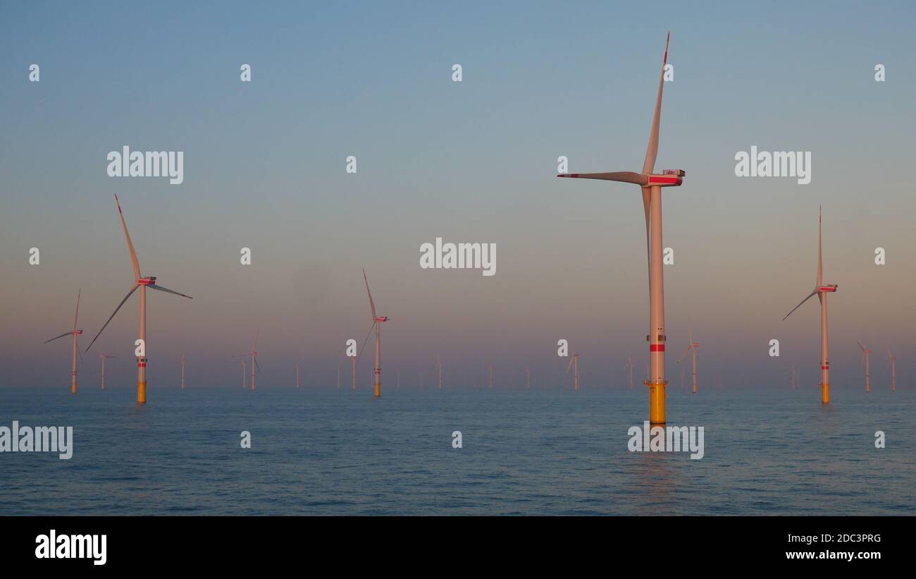 Offshore wind farm in German north sea Stock Photo - Alamy