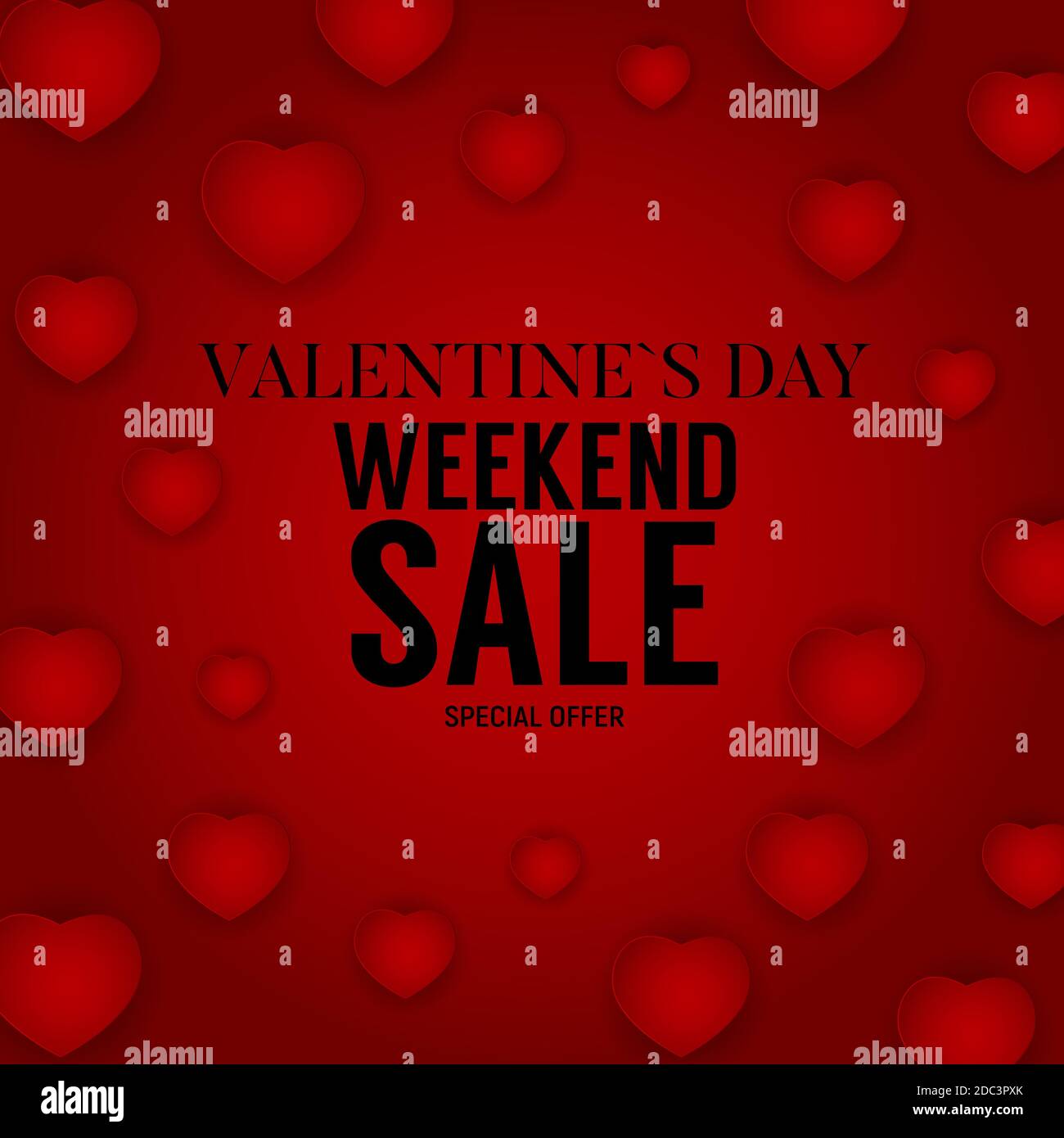 Valentine's Day Love and Feelings Weekend Sale Background Design ...