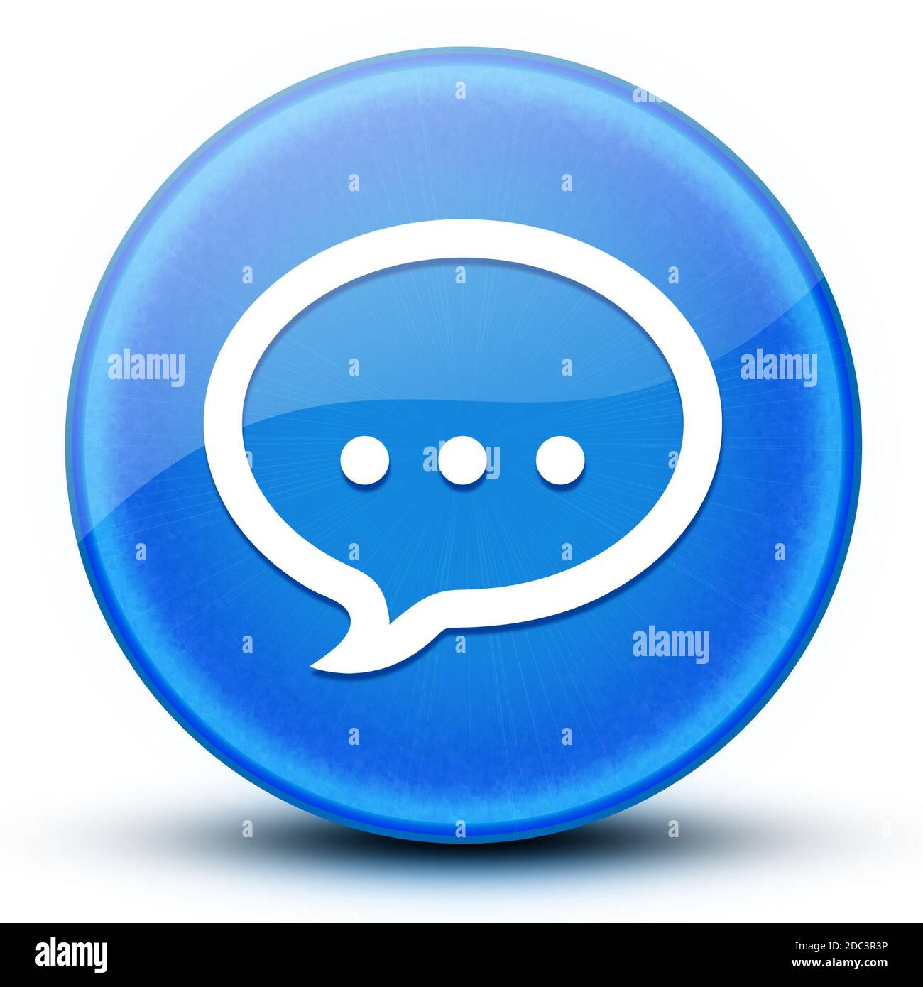 Talk eyeball glossy blue round button abstract illustration Stock Photo ...