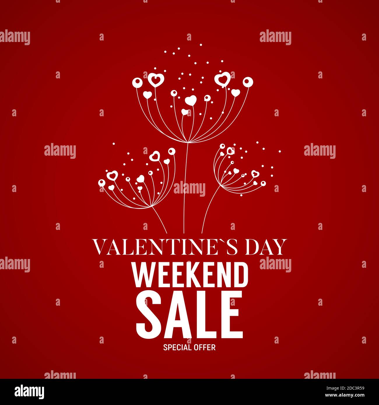 Valentine's Day Love and Feelings Weekend Sale Background Design ...