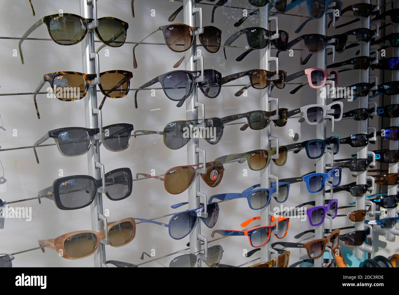 Glasses Window Display Stock Photo - Alamy