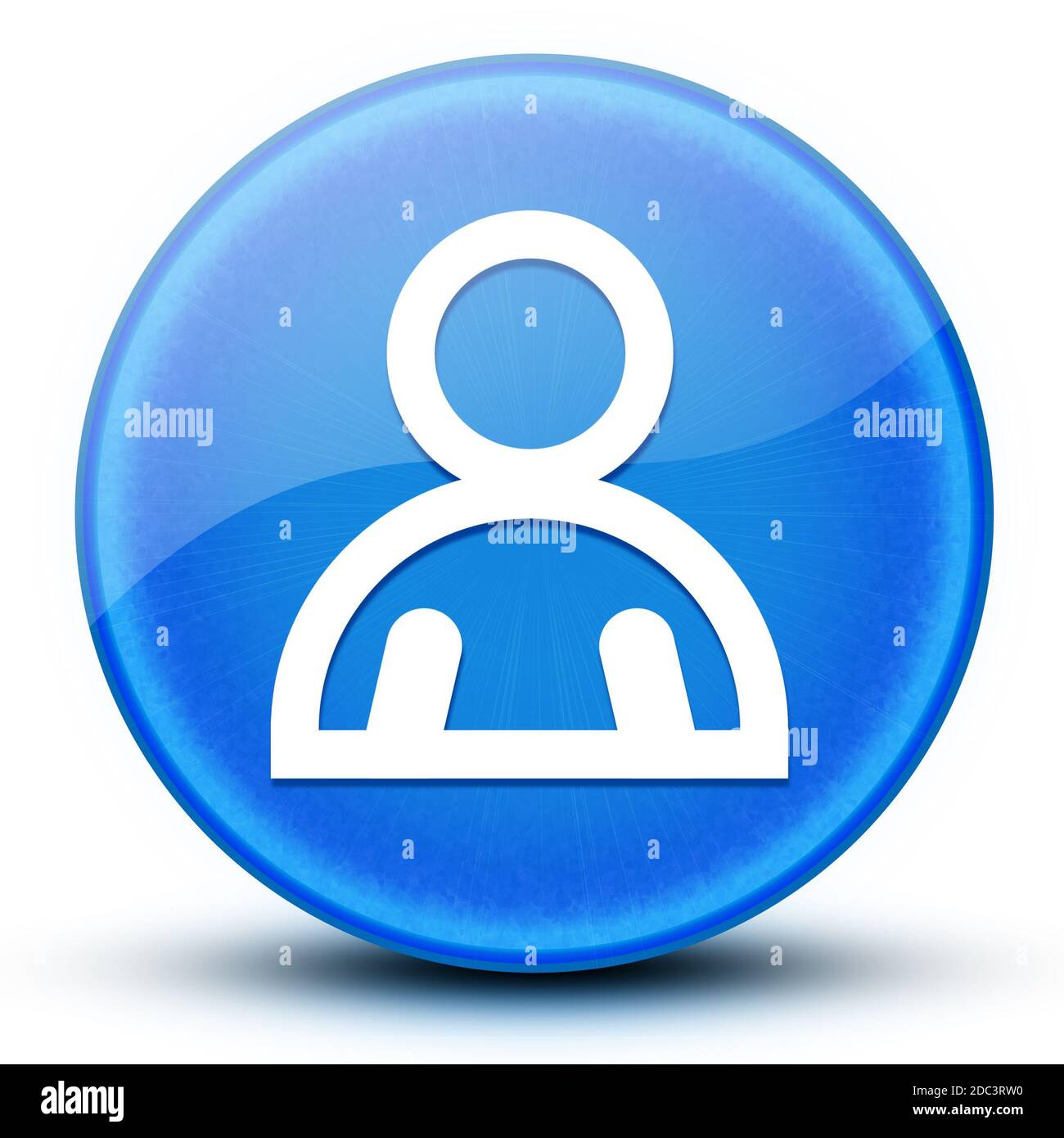 Client (member icon) eyeball glossy blue round button abstract ...