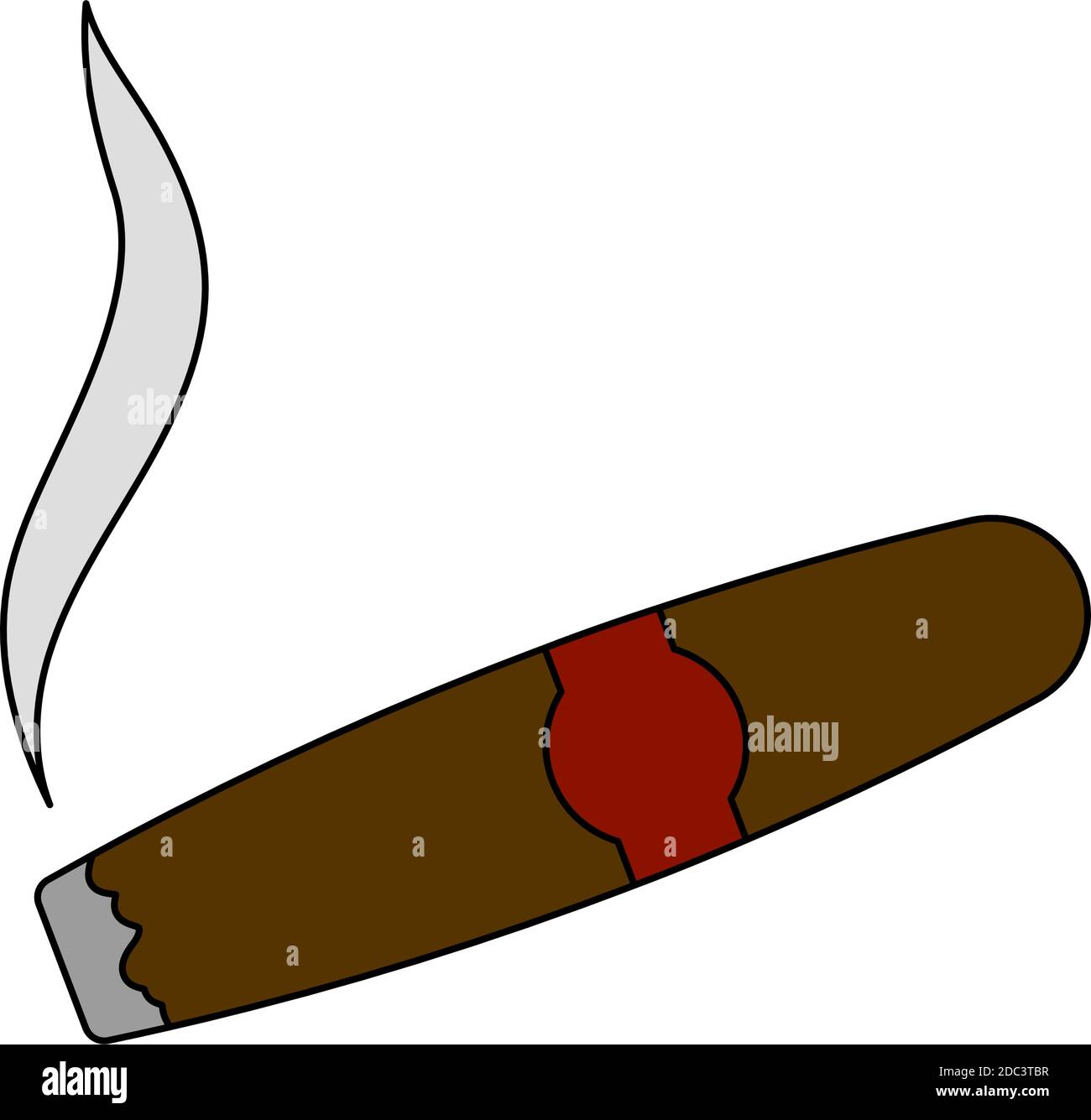 Cigar Icon. Editable Outline With Color Fill Design. Vector ...