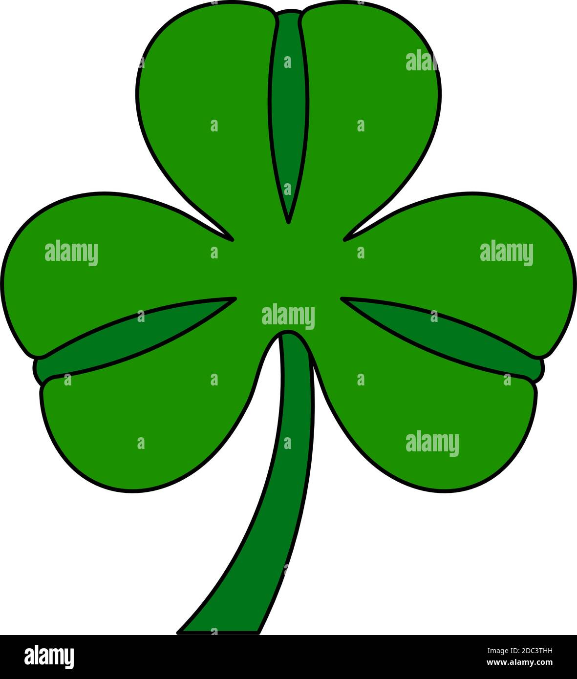 Single leaf shamrock Stock Vector Images - Alamy