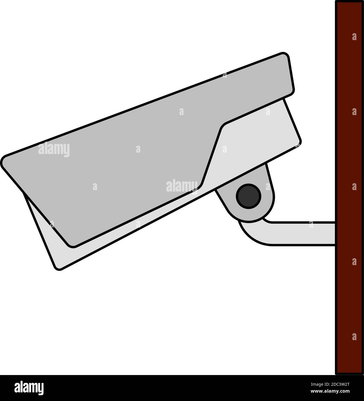 Security Camera Icon. Editable Outline With Color Fill Design. Vector ...