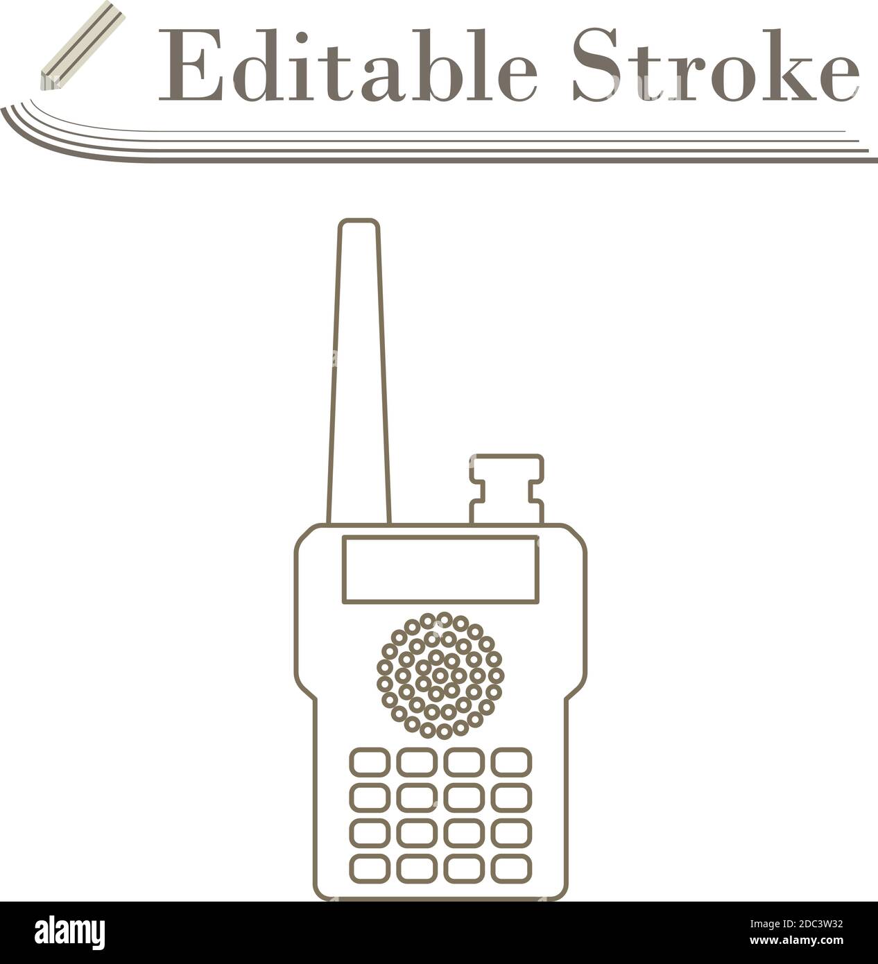 Portable Radio Icon. Editable Stroke Simple Design. Vector Illustration ...